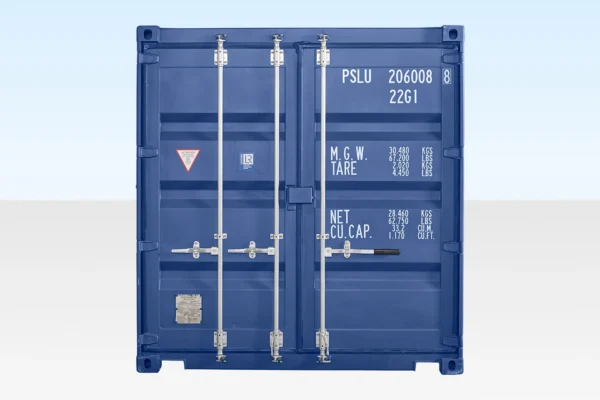 20ft One Trip Shipping Container | Blue RAL 5013 | New Steel Unit